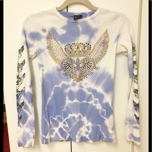 Sledge | Tops | Beautiful Sledge Embellished Tie Dye Thermal | Poshmark